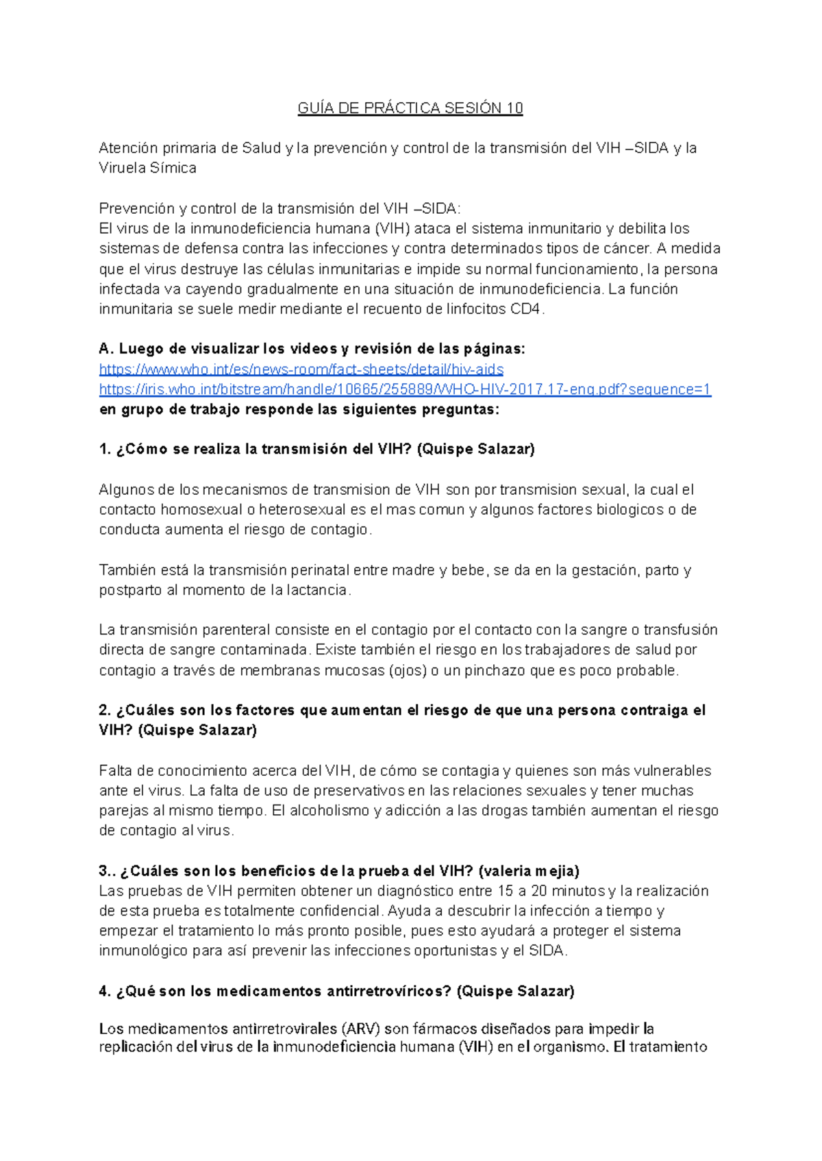 APS semana 10 - Aps - GUÍA DE PRÁCTICA SESIÓN 10 Atención primaria de Salud y la prevención y ...