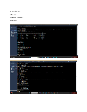 IT 315 Final Project Part II Krystal Morgan Revision - IT 315 Final Project Part II Solution ...