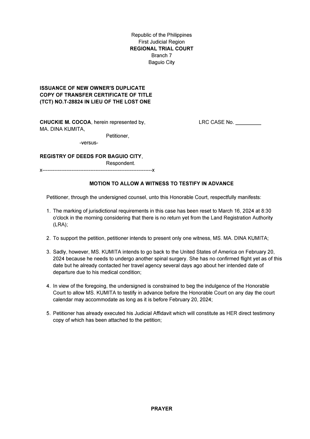 Prac LRC - Practical Exercise - Republic of the Philippines First ...