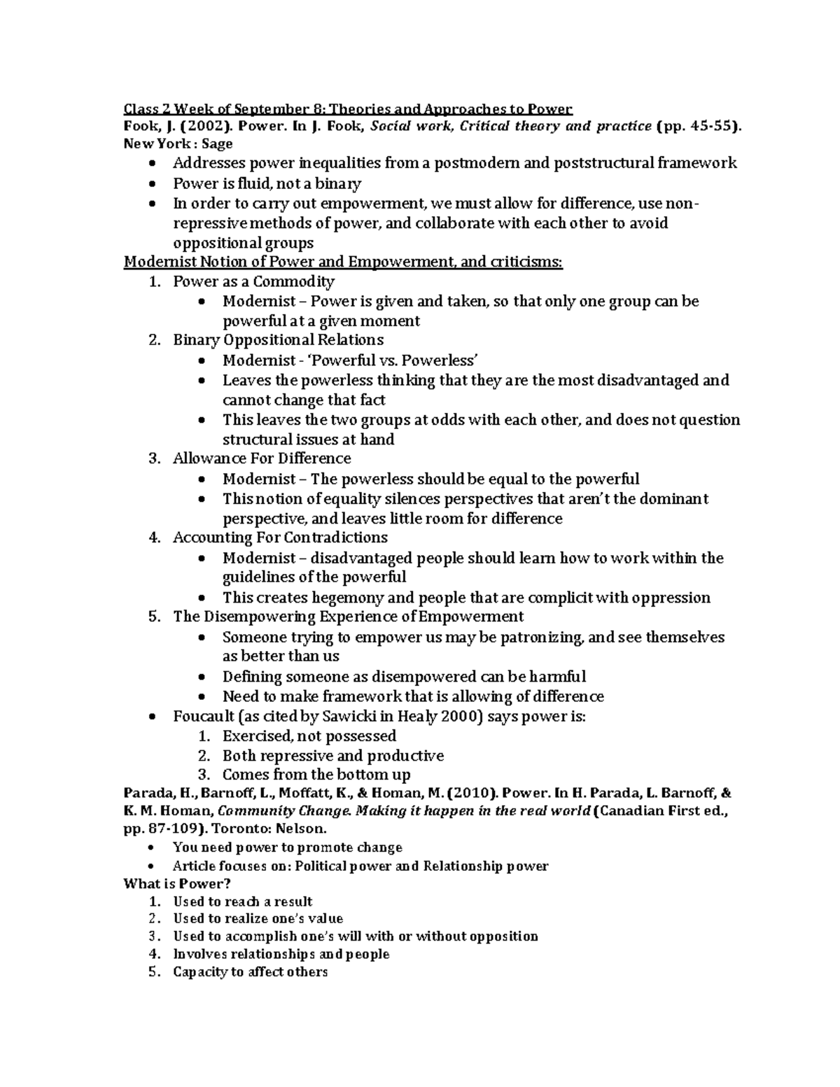 Lecture notes, lectures 2-9 - Including Chapters - Class 2 Week of ...