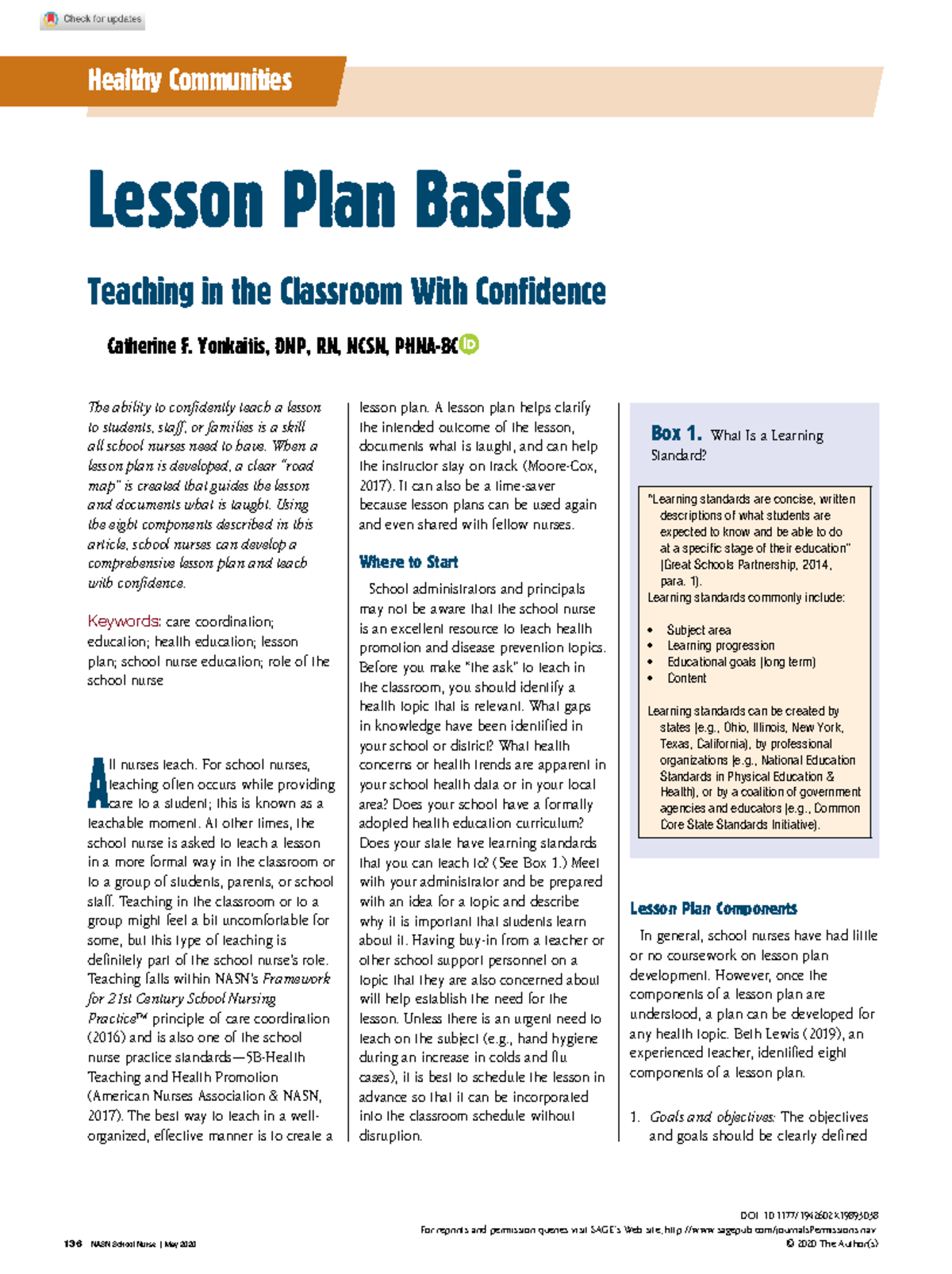Lesson Plan Basics - cdfghhjkkl;koiugyujkhm - DOI: 10/1942602X For ...