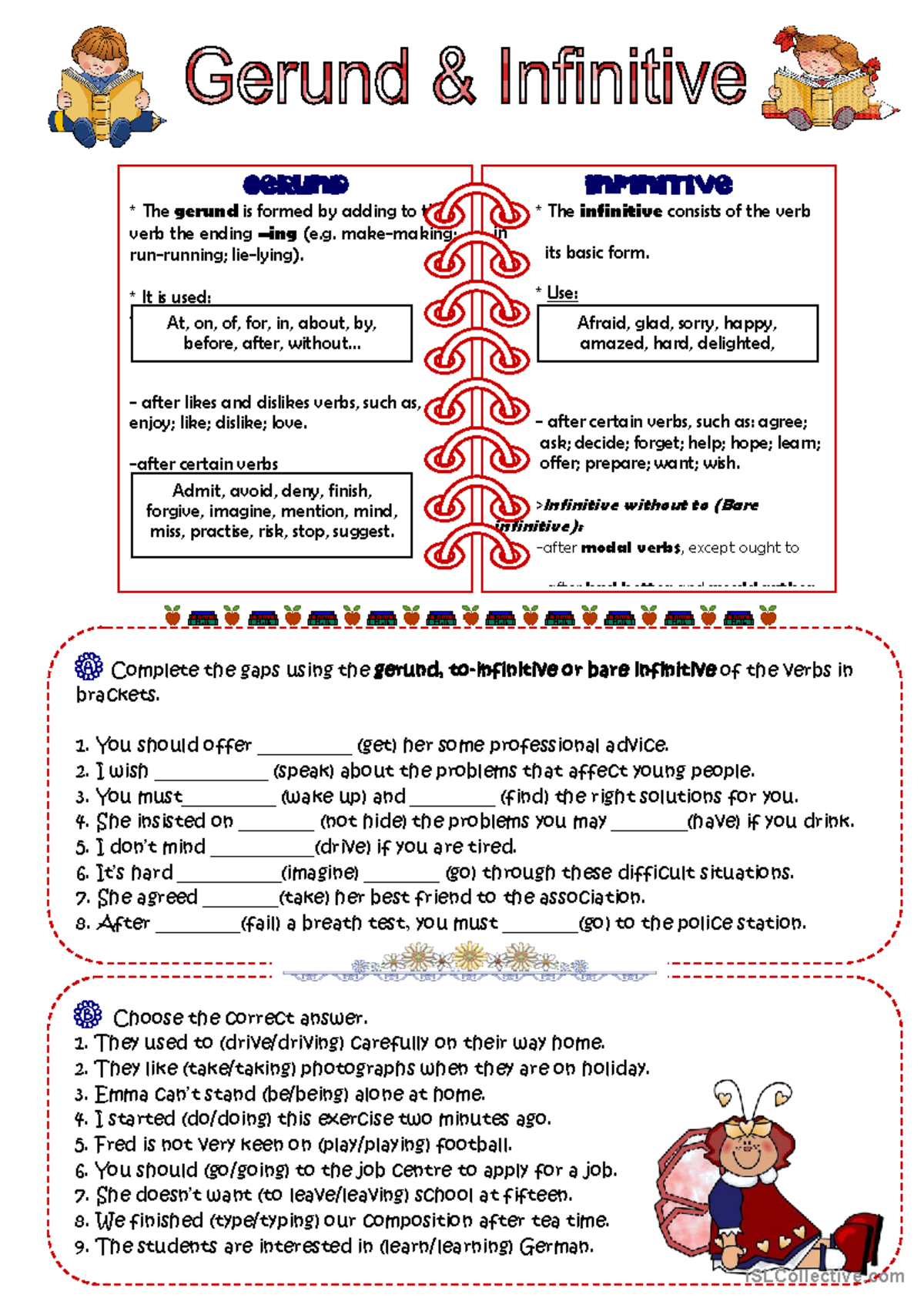 Gerund & Infinitive - INFINITIVE The infinitive consists of the verb in ...