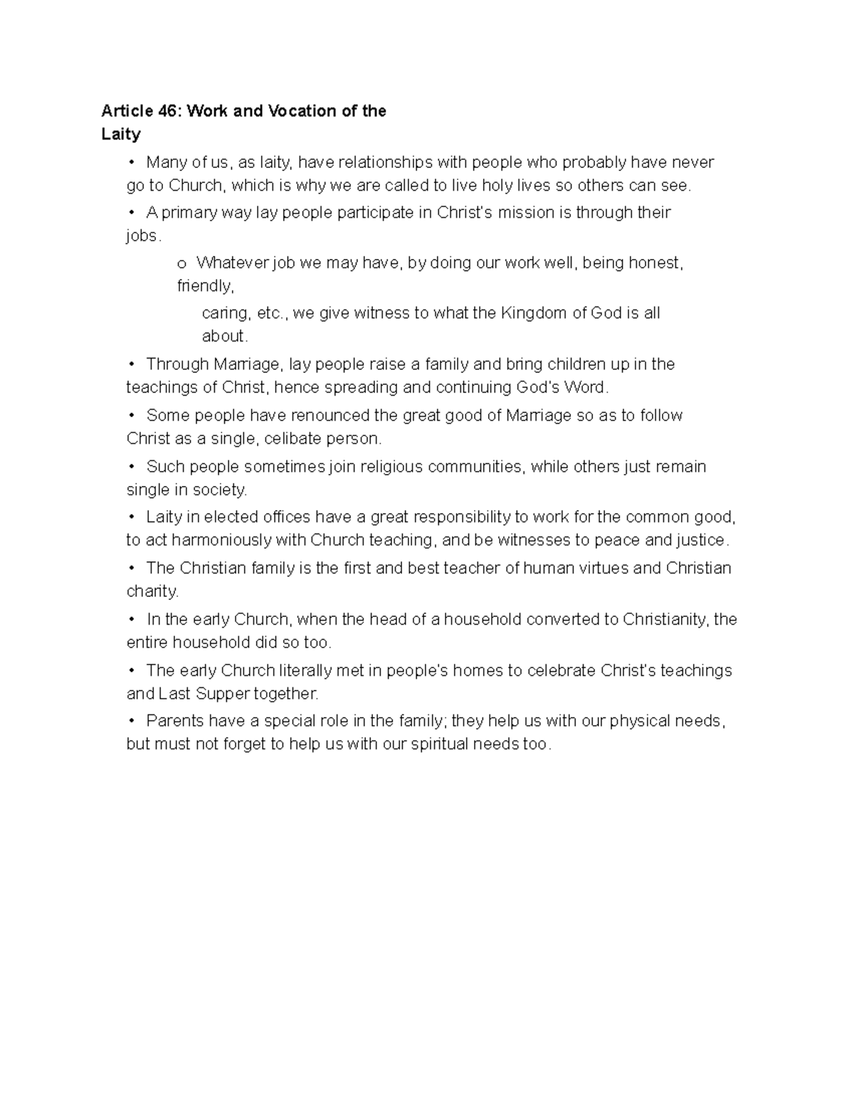 Article 46 - These are my notes. My notes are based of off my professor ...