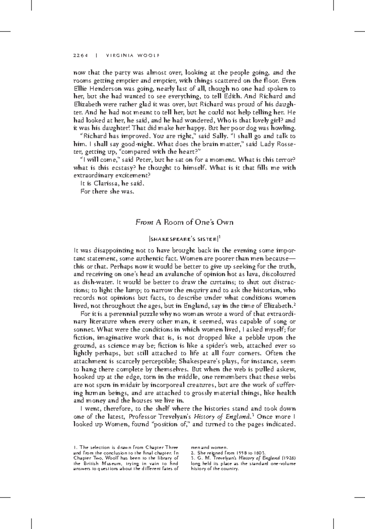 Shakespeares-sister - Virginia Woolf "A Room of Ones Own" - 2 2 6 4 | V ...