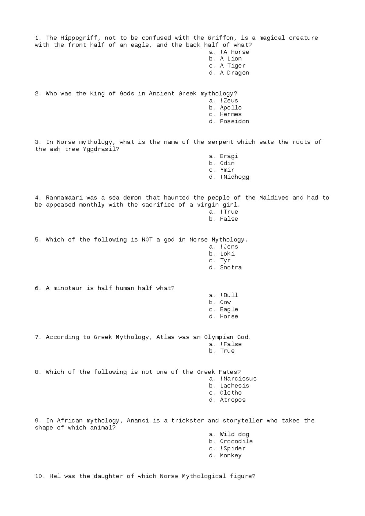 COMS329 Handout 2 - The Hippogriff, not to be confused with the Griffon ...