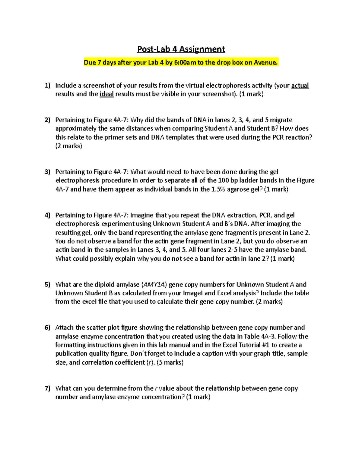 Post-Lab 4 Assignment W2023 - Post-Lab 4 Assignment Due 7 days after your Lab 4 by 6:00am to the ...