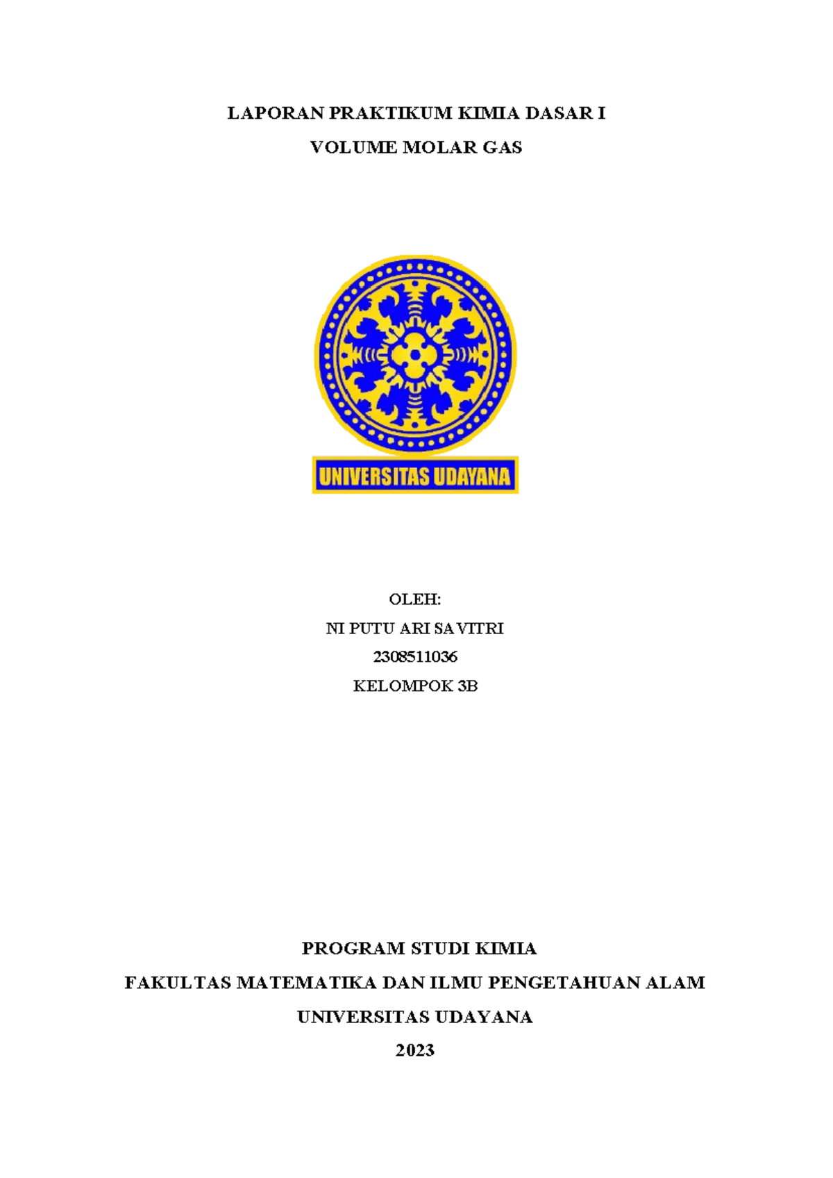 PEMBUATAN LARUTAN KIMIA NaCl, KOH, ASAM ASETAT - LAPORAN PRAKTIKUM ...