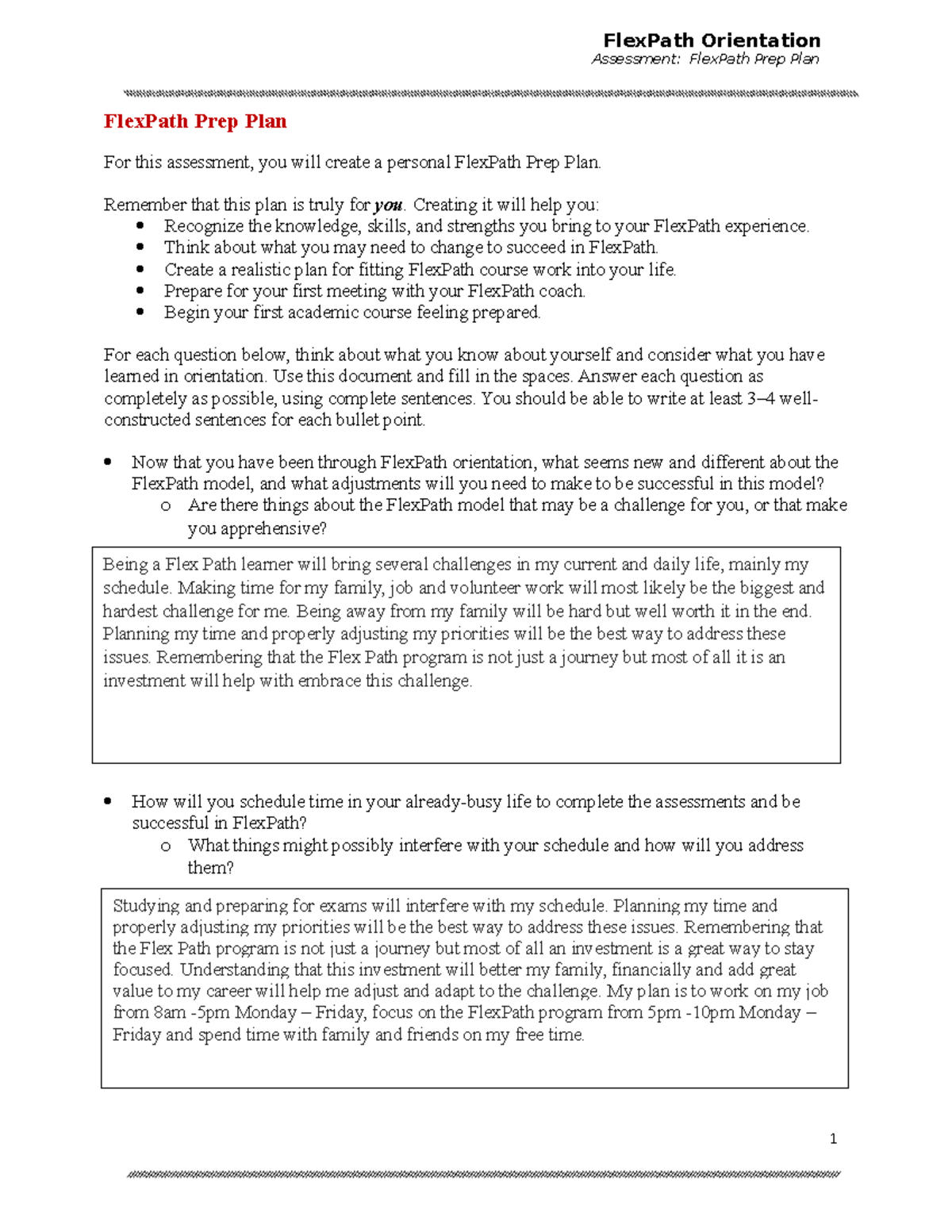 PSY-FPO6001 Cason Monta Assessment 1-2 - FlexPath Prep Plan For this ...