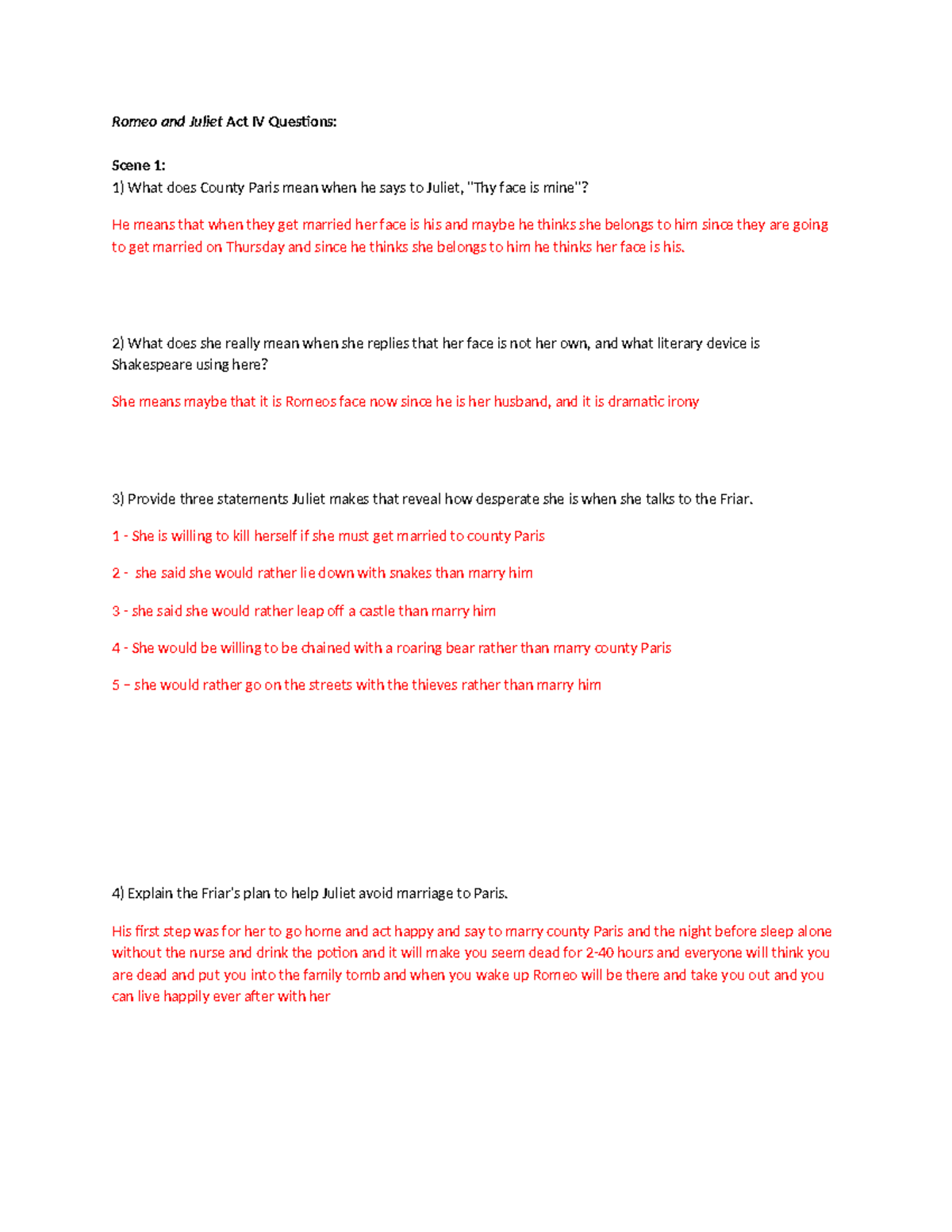 Romeo+and+Juliet+Act+IV+Questions - Romeo and Juliet Act IV Questions ...