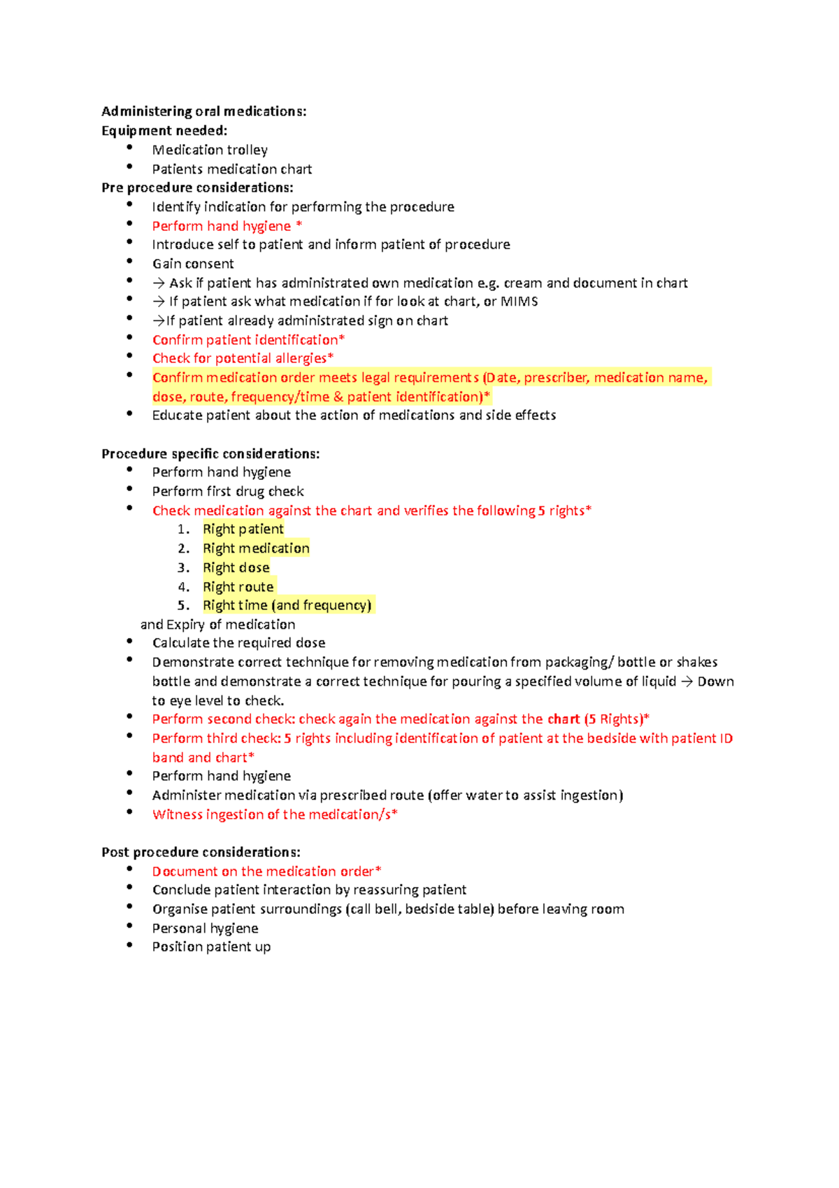 Standards for oral medications - Administering oral medications ...