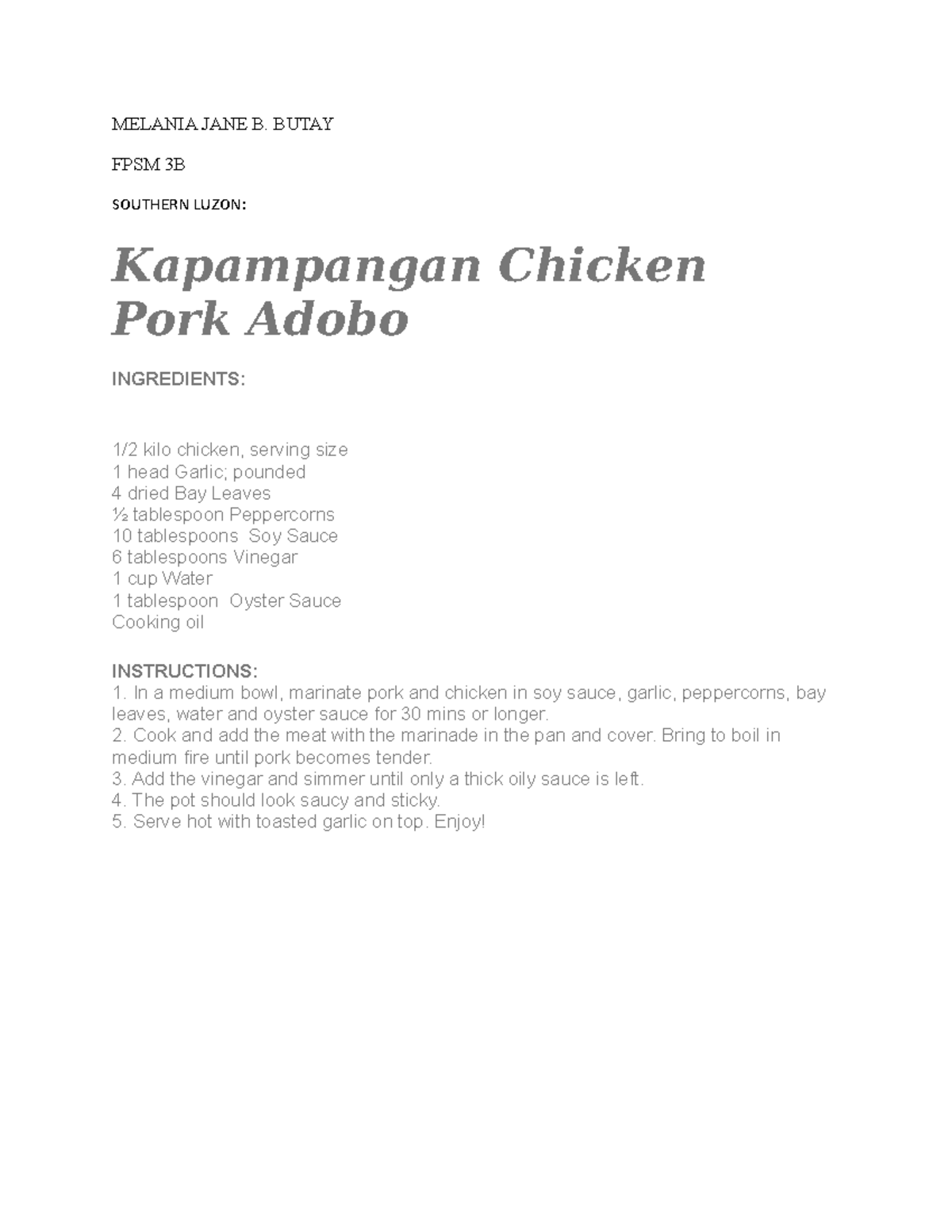 Butay recipe - xoxo - MELANIA JANE B. BUTAY FPSM 3B SOUTHERN LUZON ...