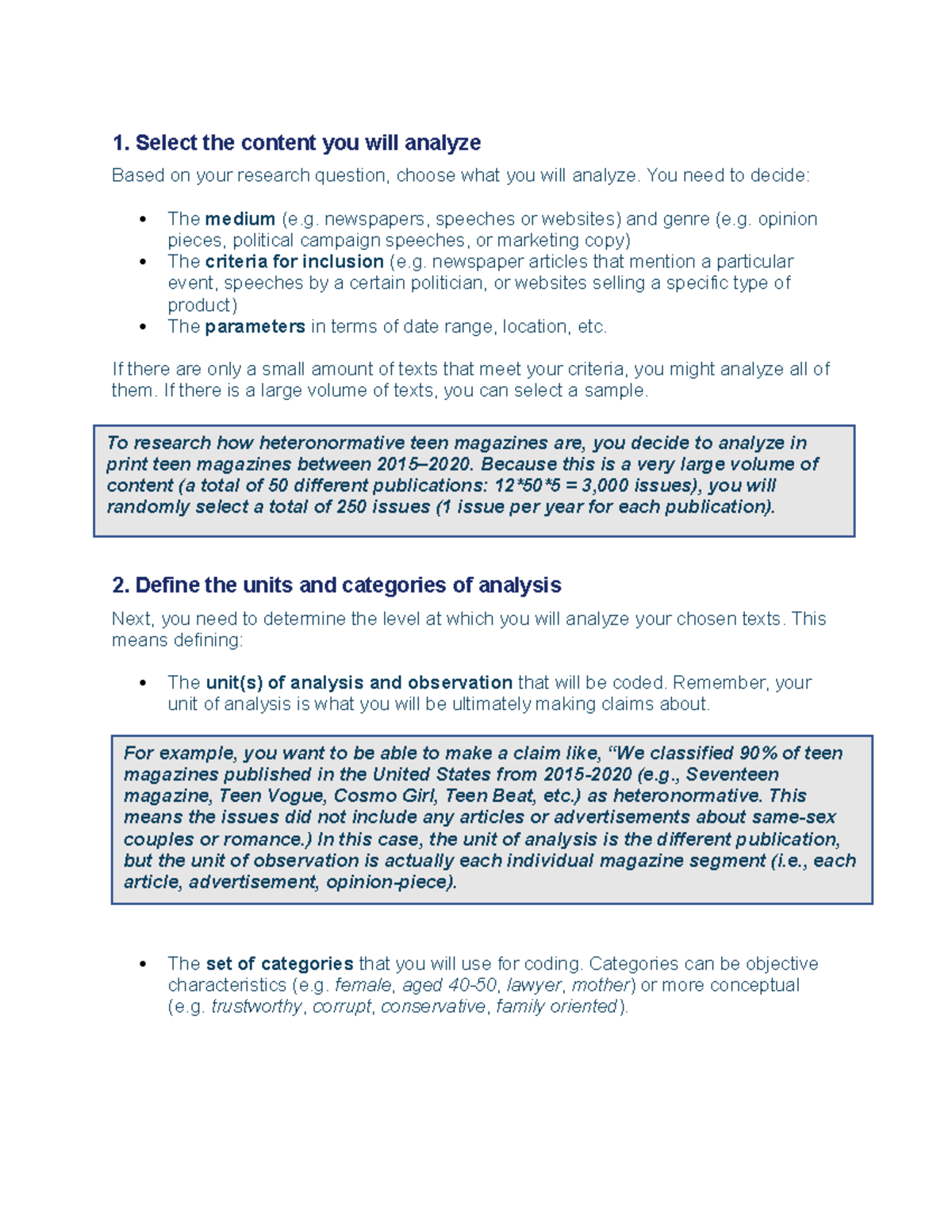 Content Analysis Assignment - 1. Select the content you will analyze ...