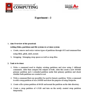 Practical Worksheet 8(linux lab assignment) - Worksheet Practical- How ...