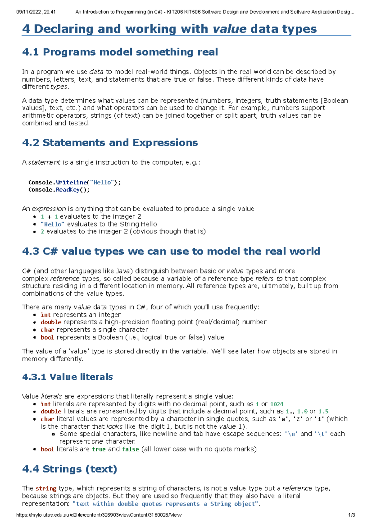 Declaring And Working With Value Data Types 09112022 2041 An Introduction To Programming
