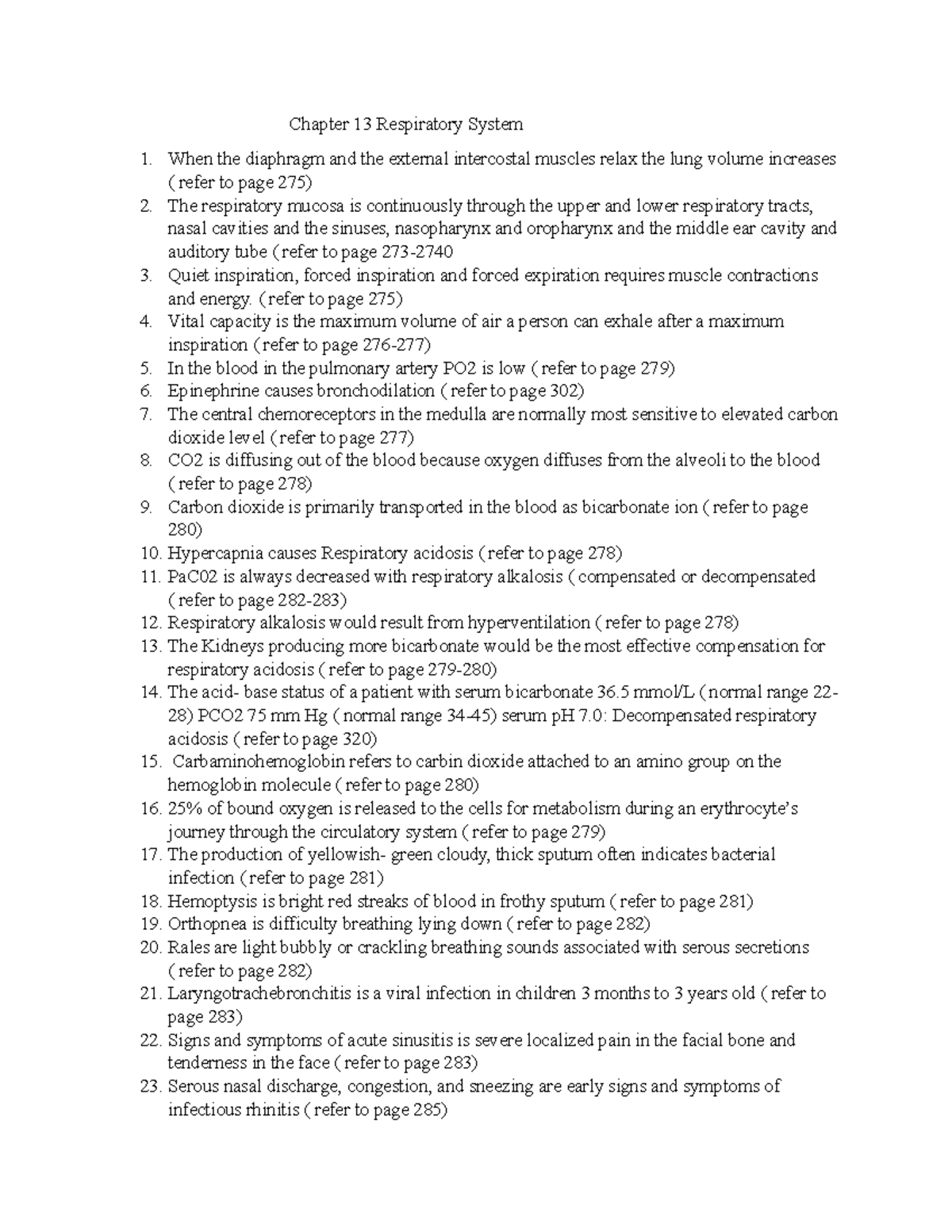 Chapter 13 Respiratory disorders practice material - Chapter 13 ...