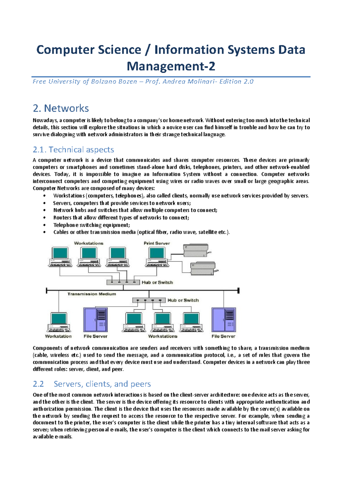 Computer Science Information Systems Data Management - part 2 - UniBz - Studocu