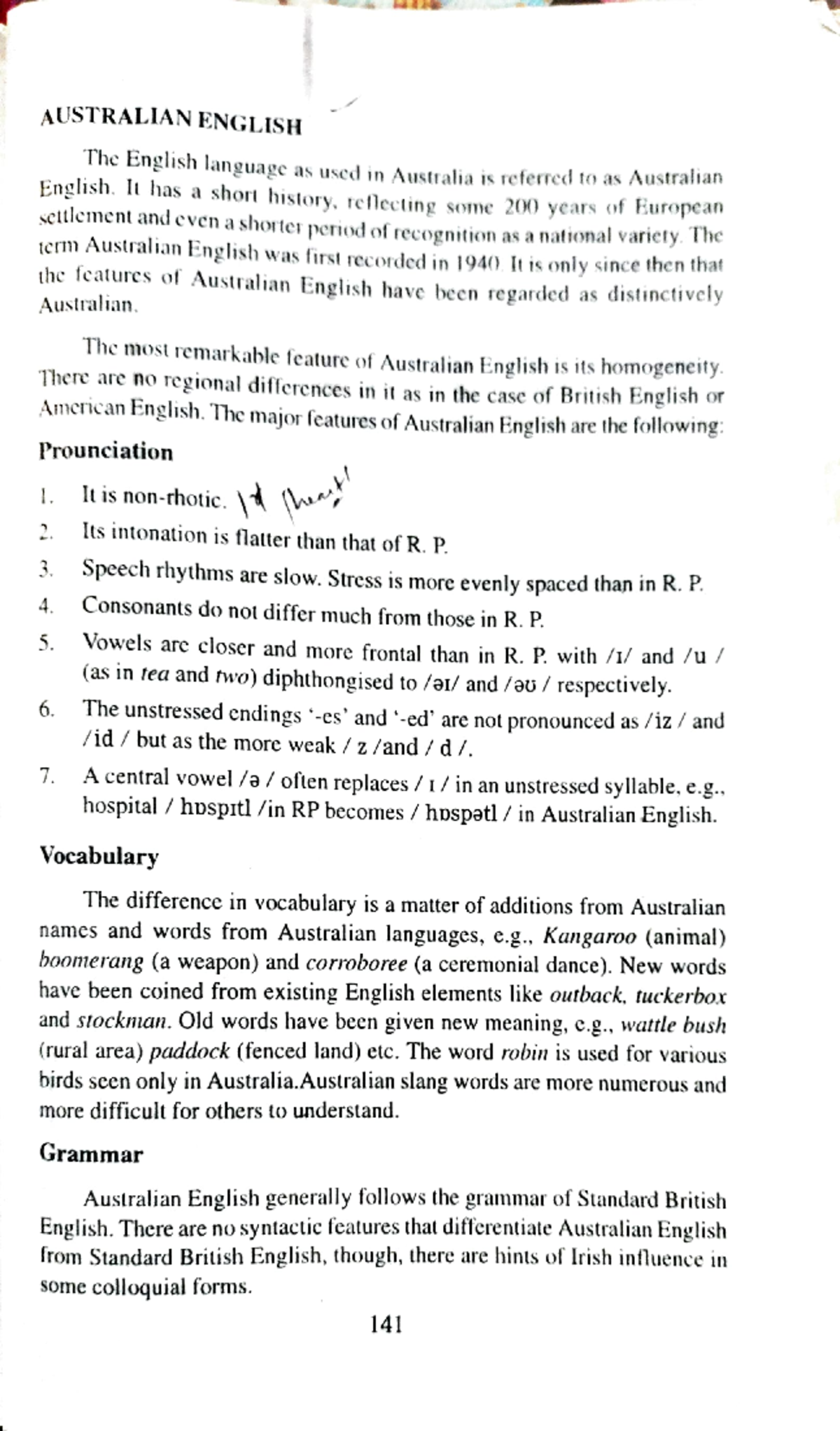 Australian and African English - AUSTRALIAN ENGLISH The English ...