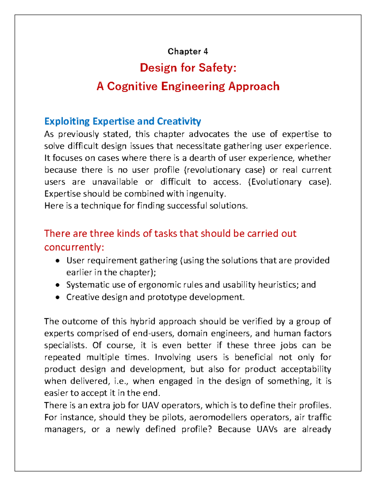 Conclusion and Perspectives - Chapter 4 Design for Safety: A Cognitive ...