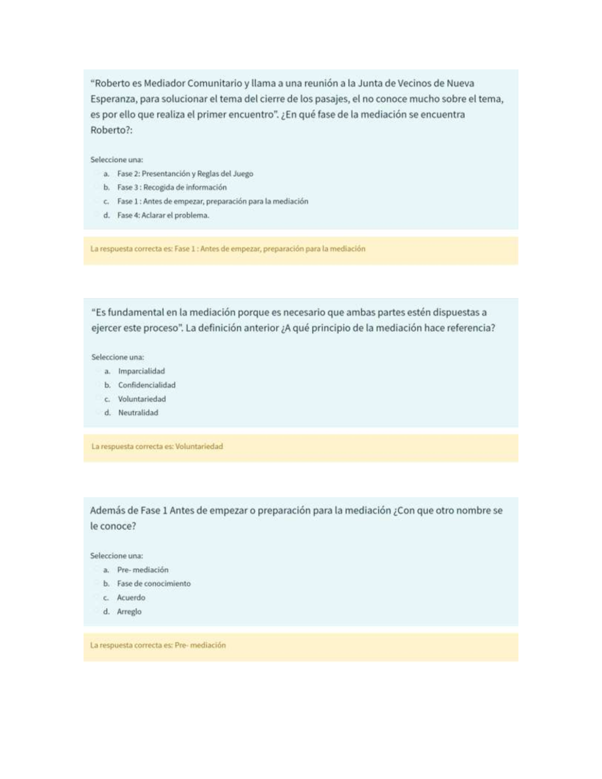 Prueba 1 mediacion comunitaria - Studocu
