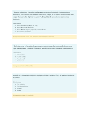 Examen mediación comunitaria - 2021-5B-MEDIACIÓN COMUNITARIA/500-CED-BIC Comenzado el lunes, 17 ...