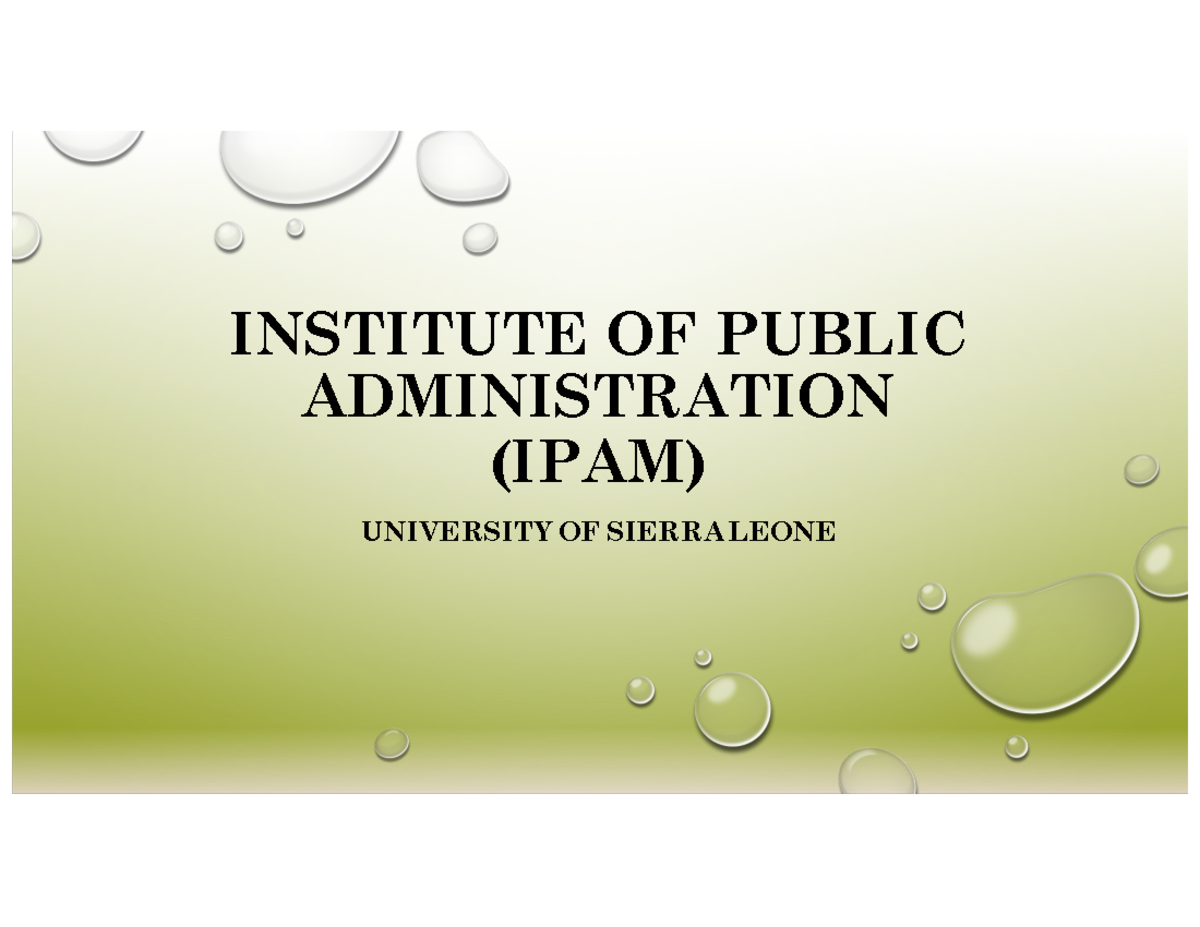 Business Law (Lecture 1) 2 - INSTITUTE OF PUBLIC ADMINISTRATION (IPAM ...