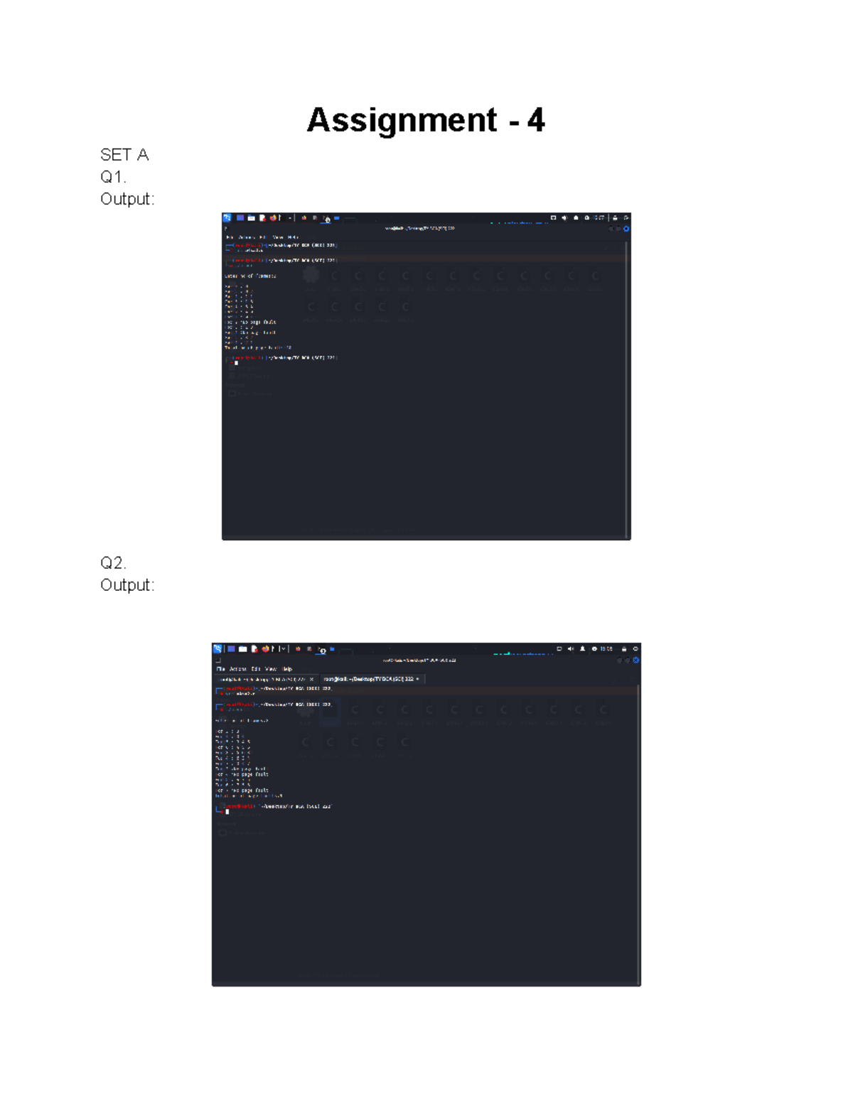 Assg-4 (222 Rutik)-1 - Operating System Practical (Assignment No: 4) - BCA science - Studocu