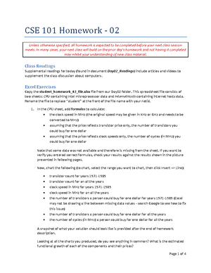Syllabus CSE101 SS15 - CSE 10 1 – Computing Concepts and Competencies Spring 2015 Course - Studocu