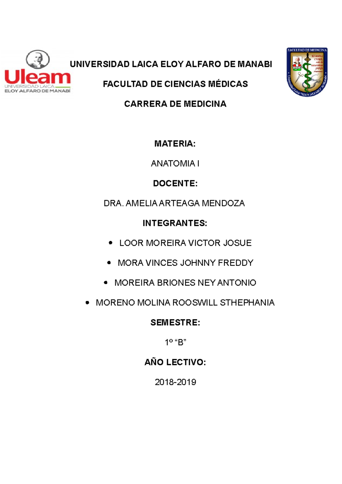 Informe de arterias del miembro superior - Anatomía - ULEAM - Studocu