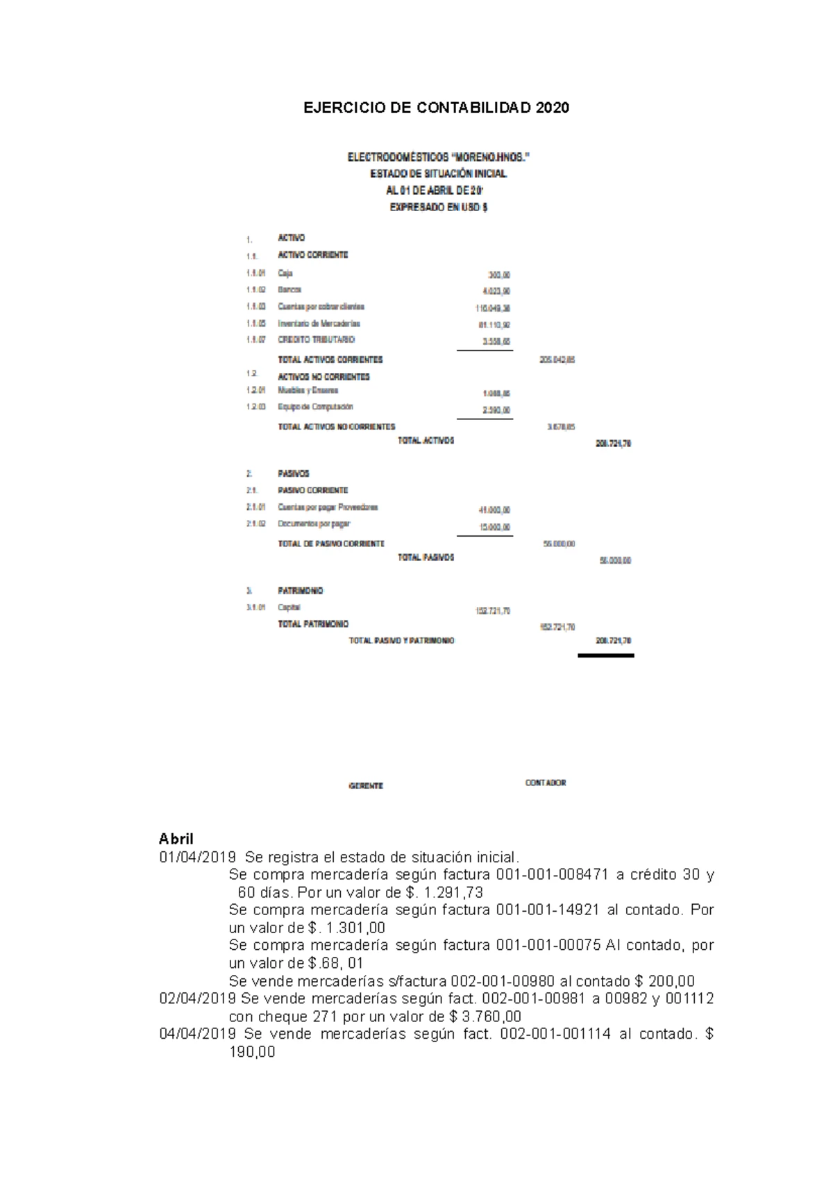 APE2. Punto DE Equilibrio. Solución DE Casos - CONTABILIDAD GENERAL ...