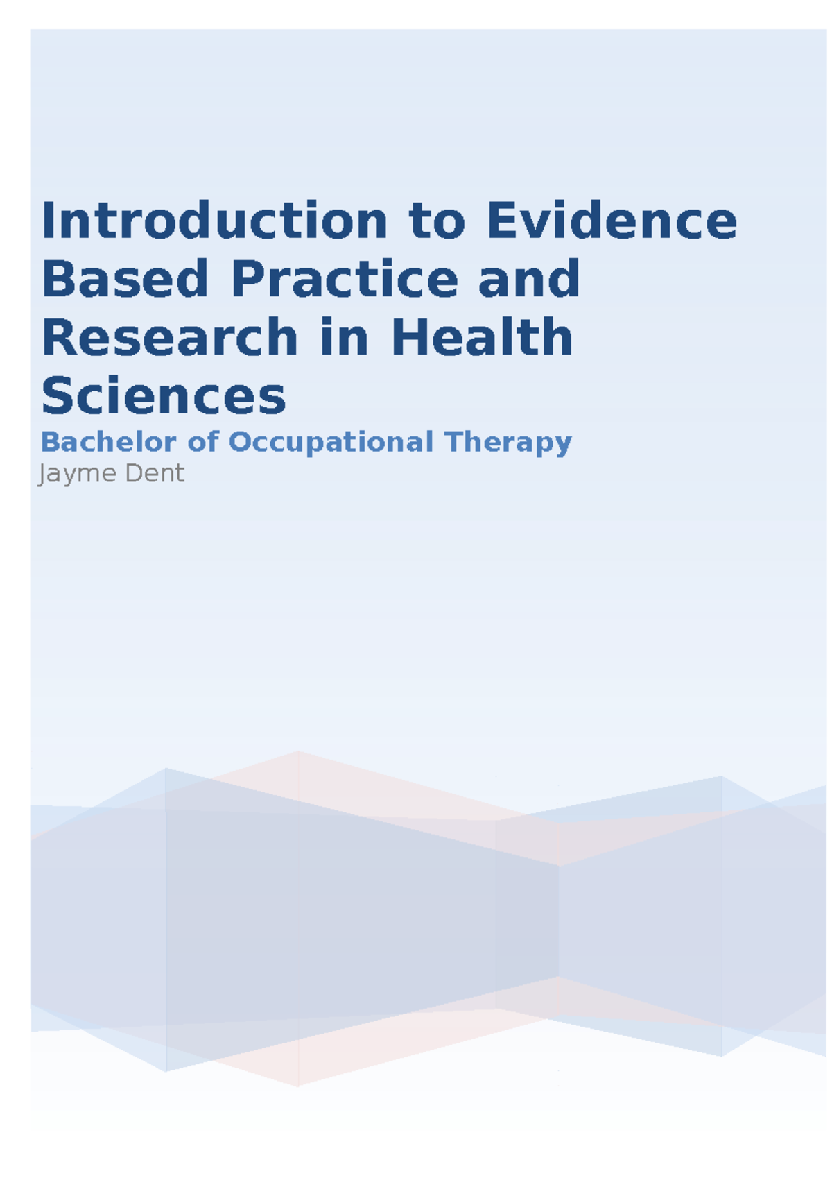 Introduction to Evidence Based Practice - Effectiveness: The treatment ...