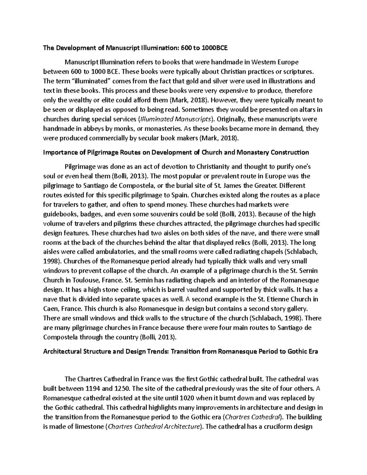 AR-101 assignment 4 - The Development of Manuscript Illumination: 600 ...
