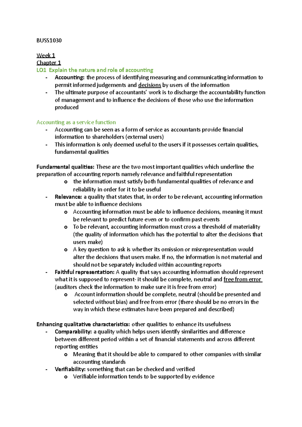 Economics practice materials and lecture notes - BUSS Week 1 Chapter 1 ...