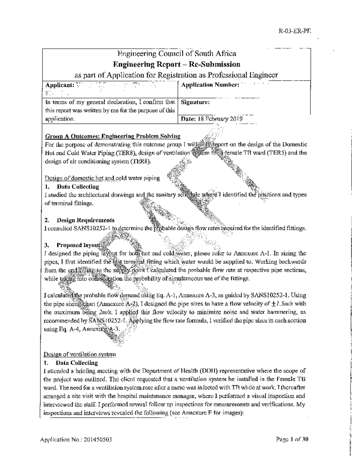 Engineering Report Application for Registration as Professional ...