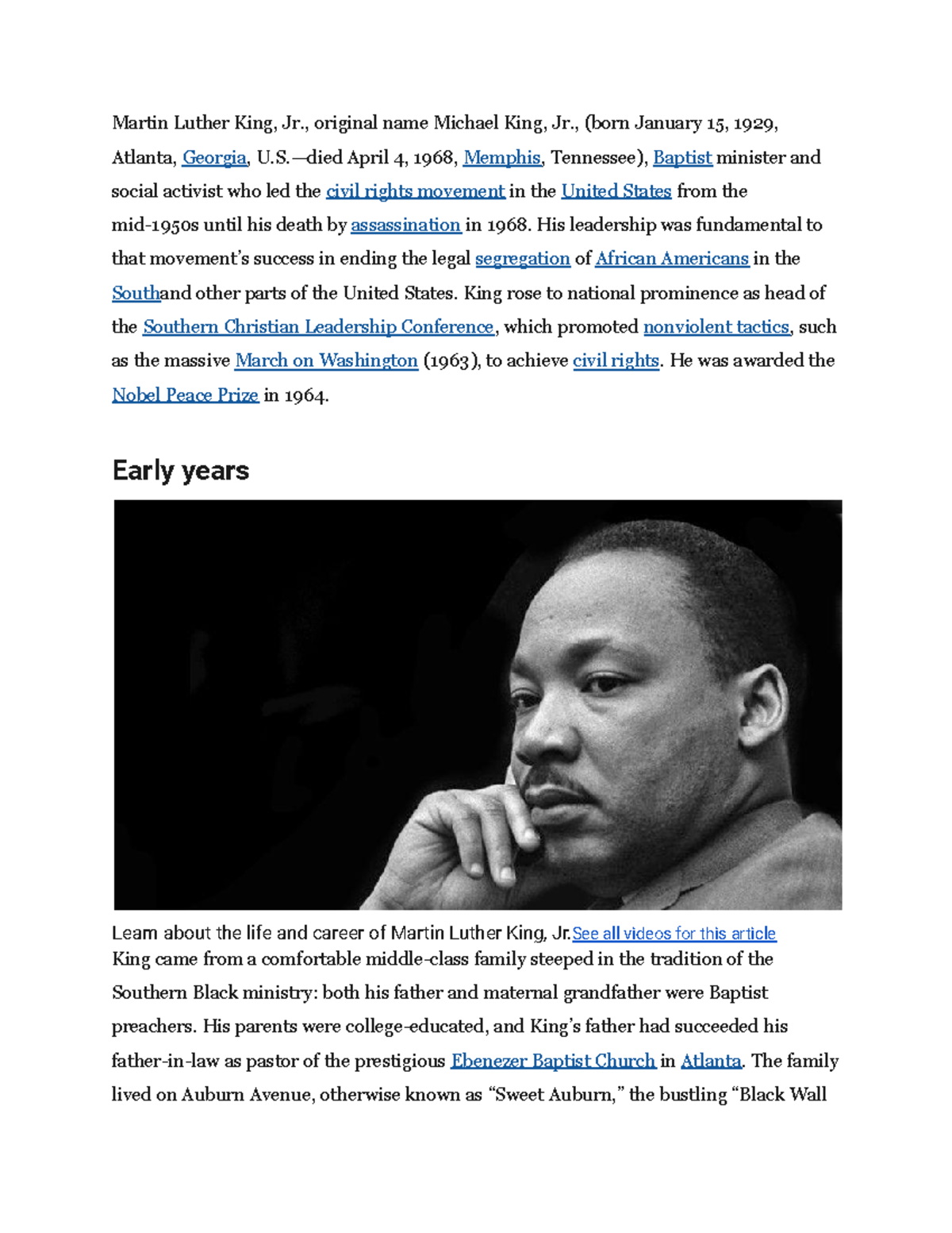 Martin Luther King, Jr-2 - , original name Michael King, Jr., (born ...