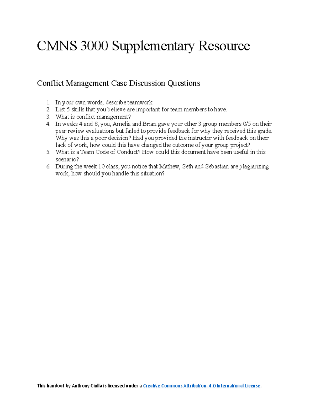 Ciulla Anthony Supplemental Resource CCBY - CMNS 3000 Supplementary ...