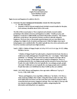 PSY222 Project Two Milestone (Hugo) - PSY-222 - SNHU - Studocu