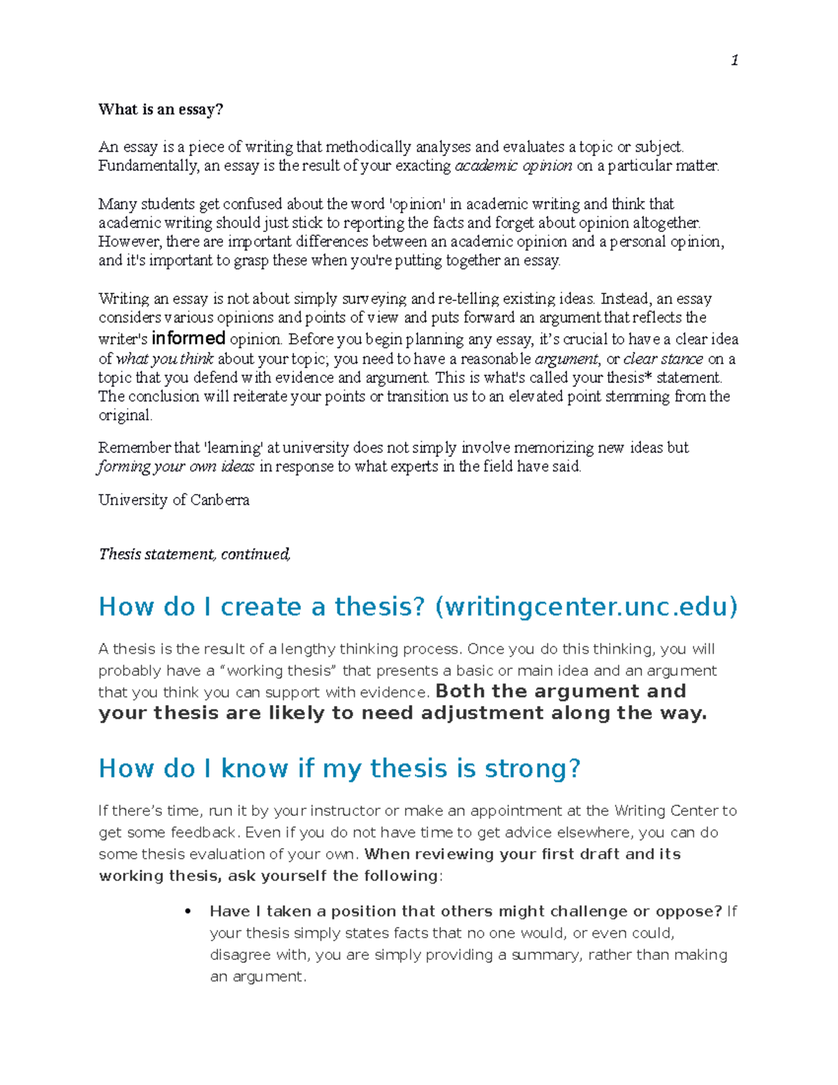 Essay tips and stuff - 1 What is an essay? An essay is a piece of ...