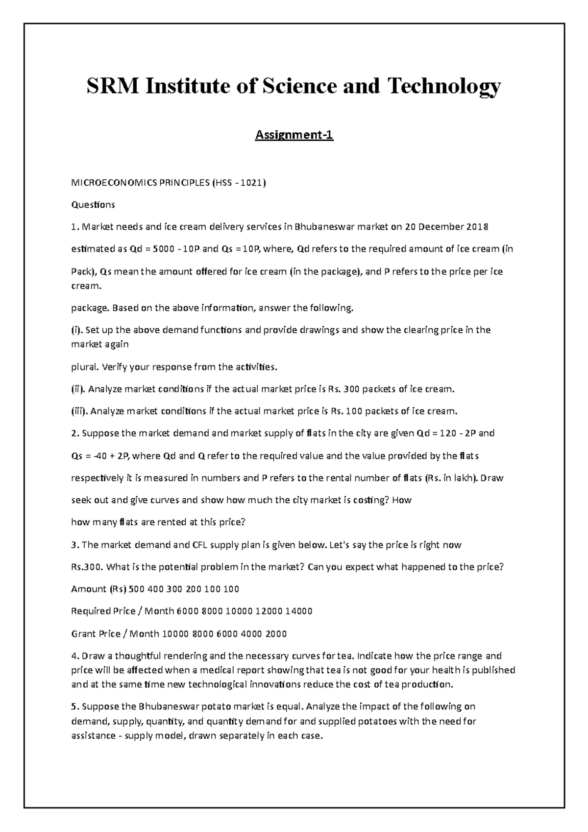 Assignment 4solution Srm Institute Of Science And Technology