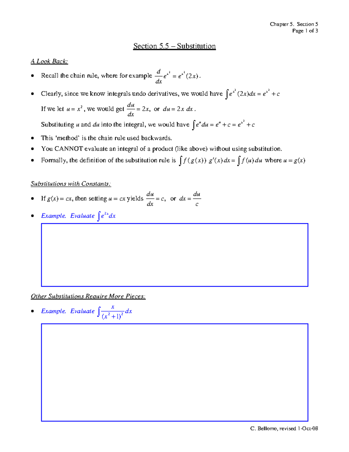 Ch05-Sect05B Section 5.5 – Substitution - Chapter 5. Section 5 Page 1 ...