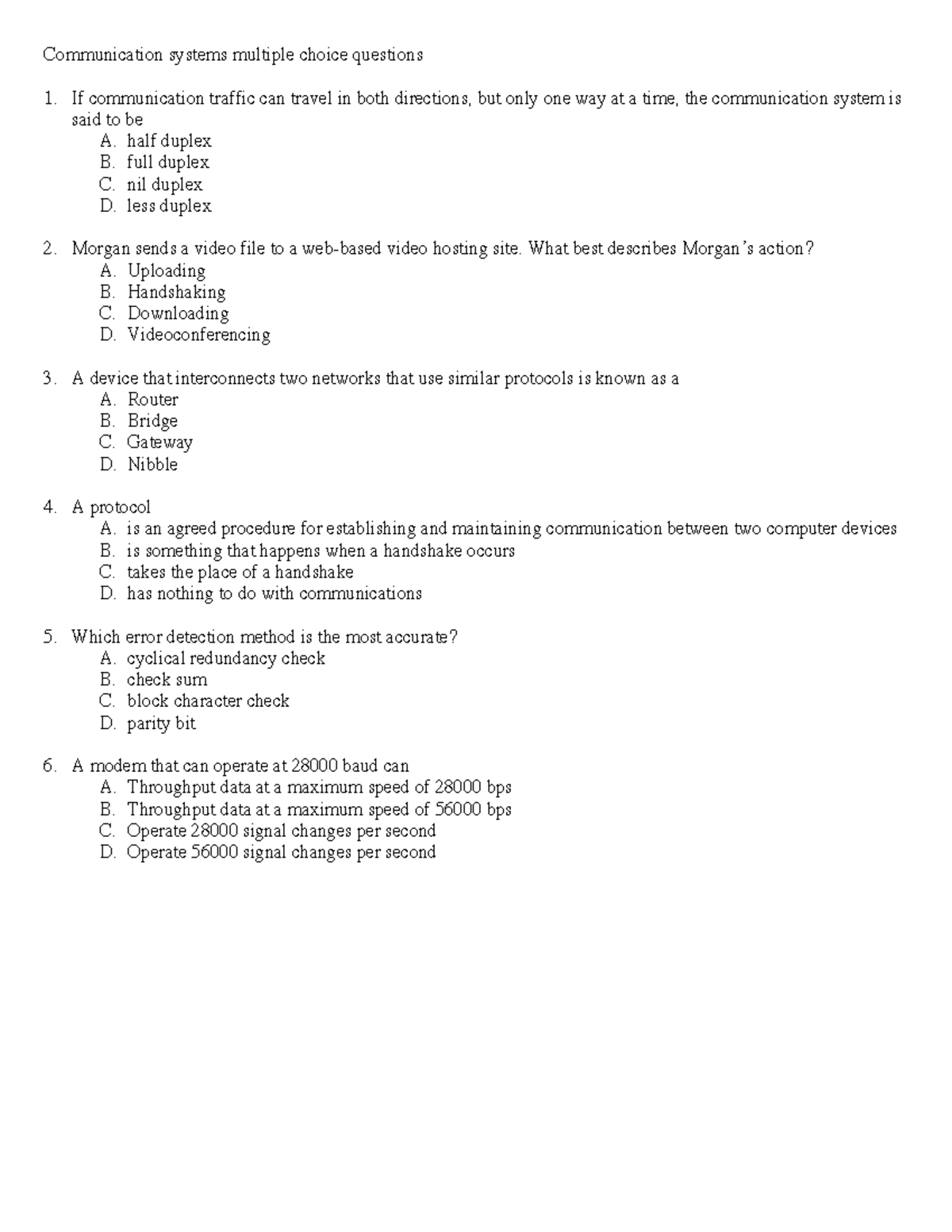 IPT Resources - Communication systems Multiple Choice with Solutions ...