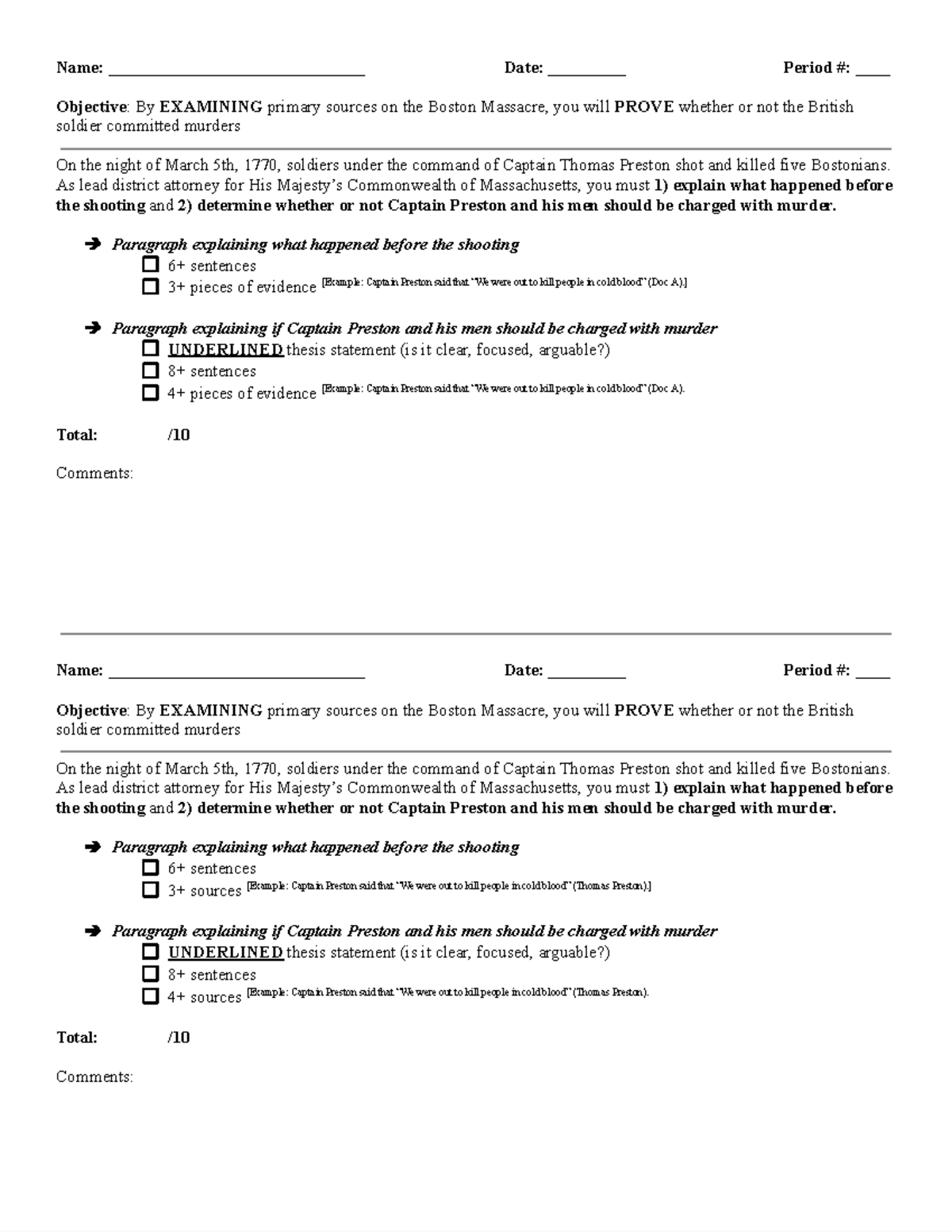 Boston Massacre Police Report - Google Docs - Name ...