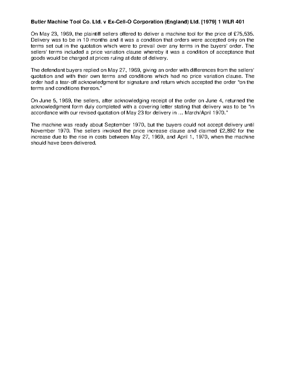 Butler v Ex-Cell-O Corporation - Butler Machine Tool Co. Ltd. v Ex-Cell ...