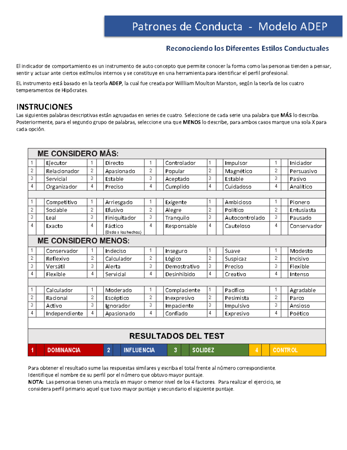 Modelo ADEP - Desarrollo de la metodoliga de evaluacion ADEP - El ...