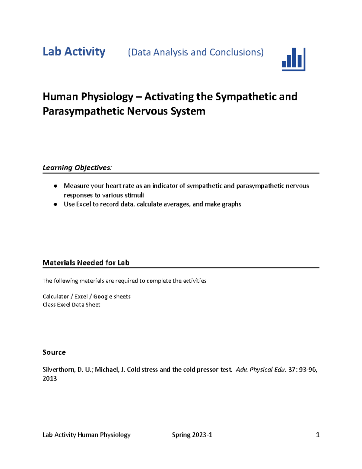 5 Lab Activity Human Physiology Nervous System Spring 2023- Lab ...