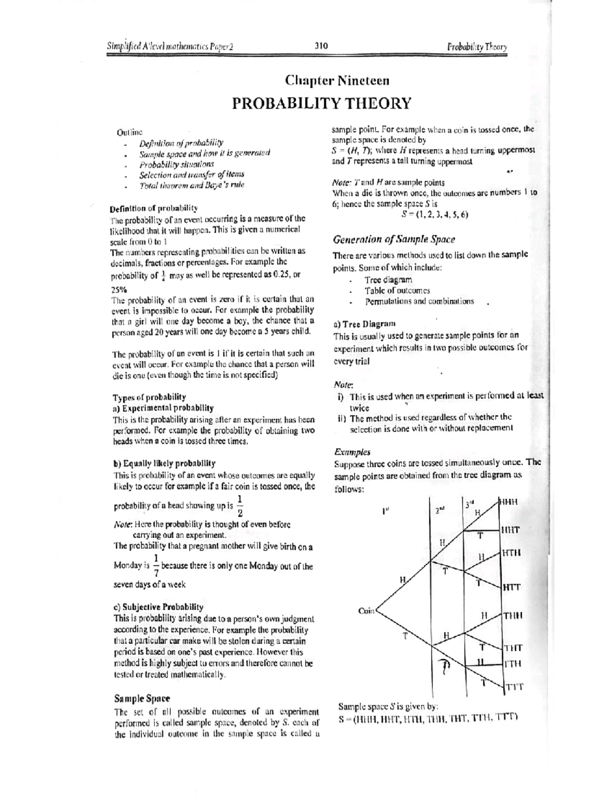 Probability - Nice - Simplified mathematics Paper2 310 Probability ...