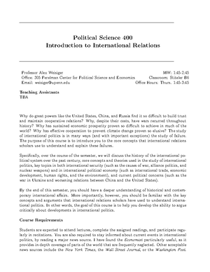 PSCI 150 Notes - Actors and Interests - Nation-State or Country ...
