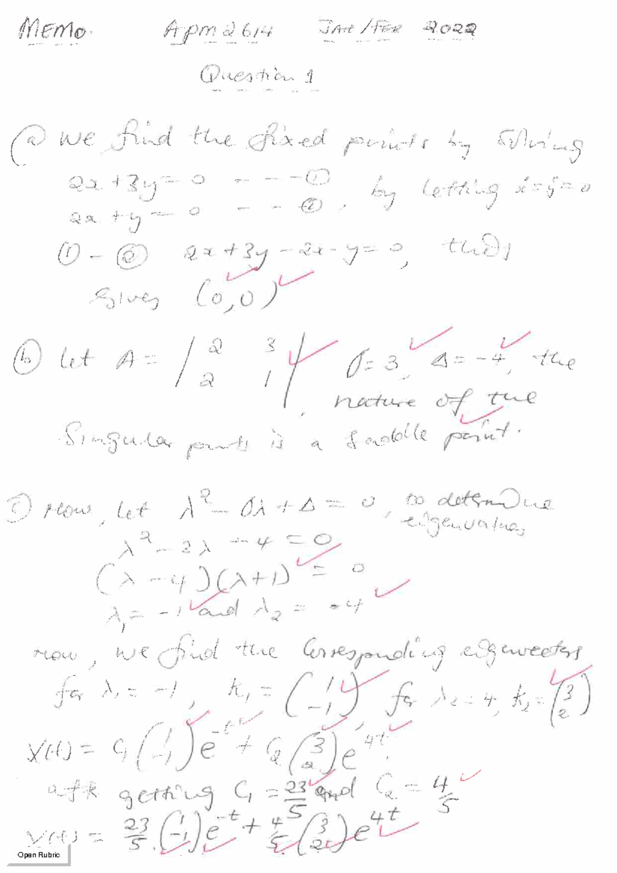 APM2614 Jan Memorandum 2022 - MEMO Apm 2614 JAC 2022 Question 1 we find ...