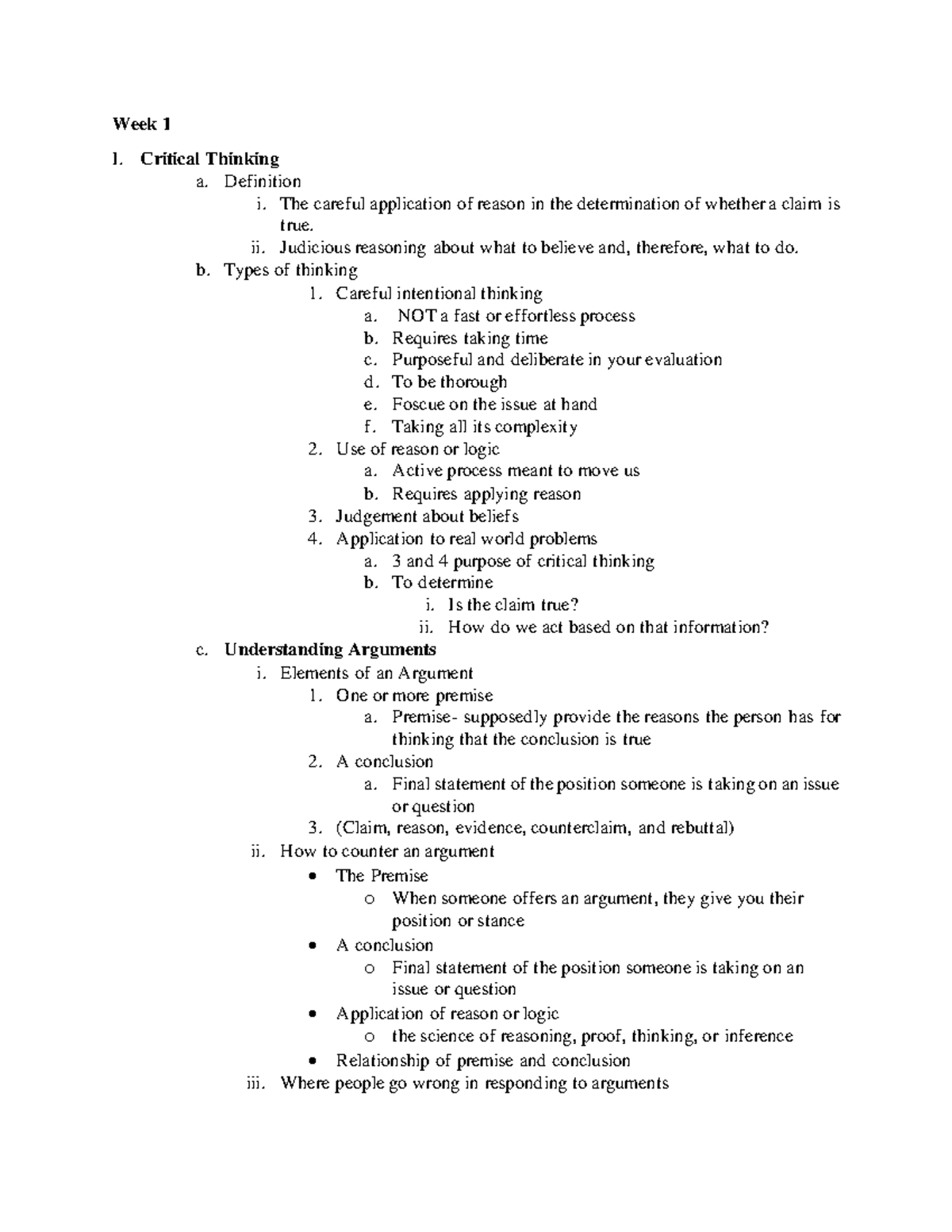 Week 1 - week 1 about critical thinking and how to read the case - Week ...