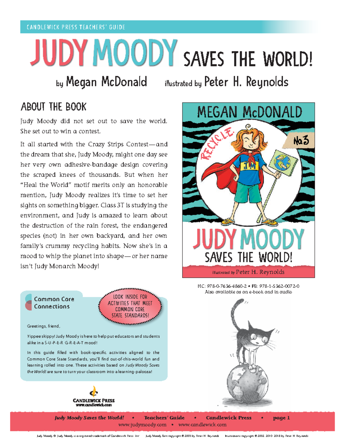 Judy Moody 3 Teachers Guide - CANDLEWICK PRESS TEACHERS’ GUIDE MEGAN ...