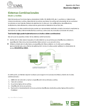 Electronica Digital Clase 2 - Electrónica Digital 1 ALGEBRA BOOLEANA “George Boole (1815-1864 ...